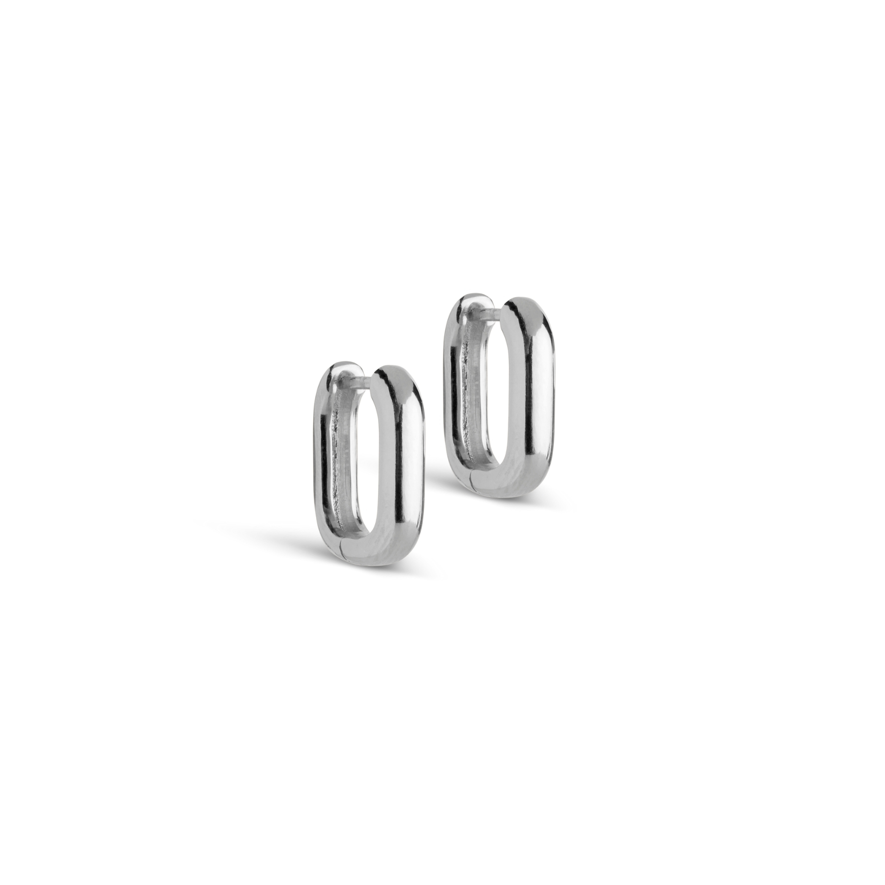 Square silver hoops store